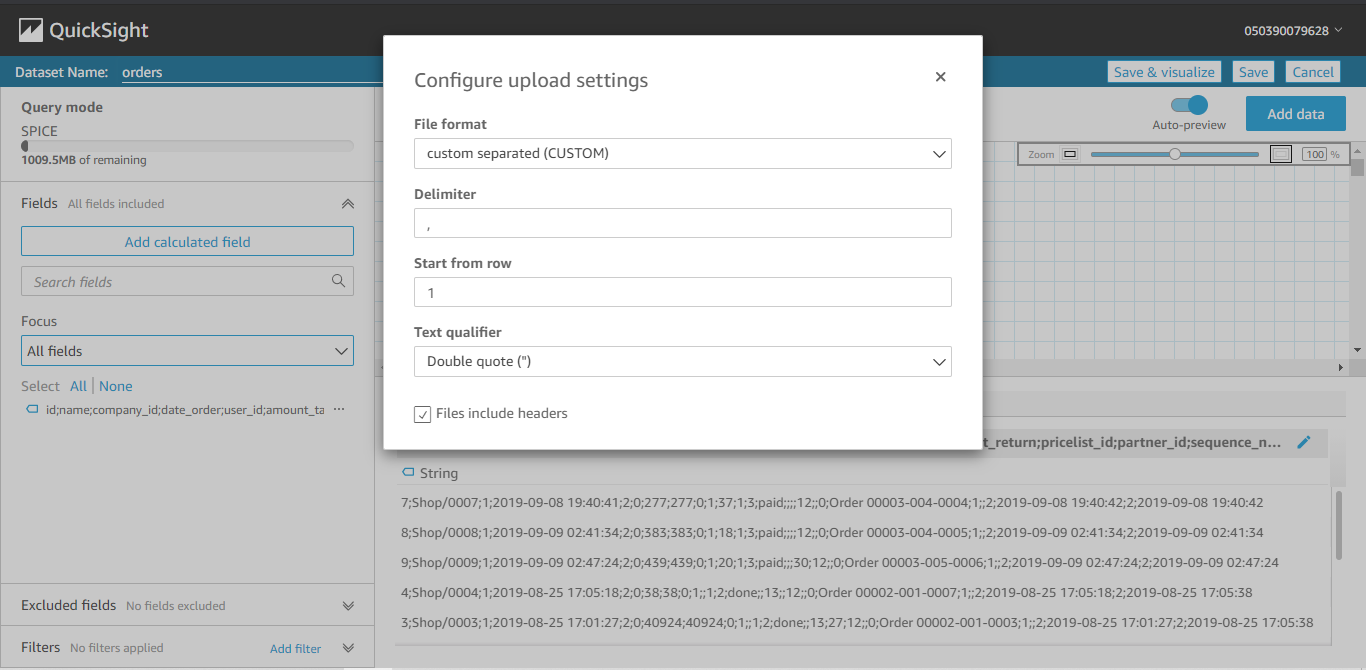 First Dashboard using Amazon QuickSight - CodeWander